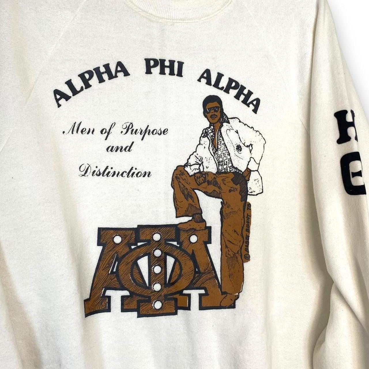 Vintage 70s Alpha Phi Alpha fraternity crewneck... - Depop