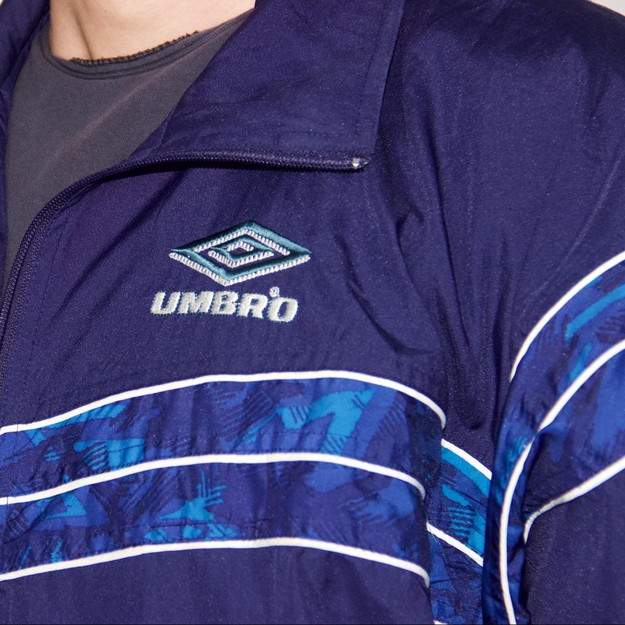 Umbro Men's Blue and Navy Jacket | Depop