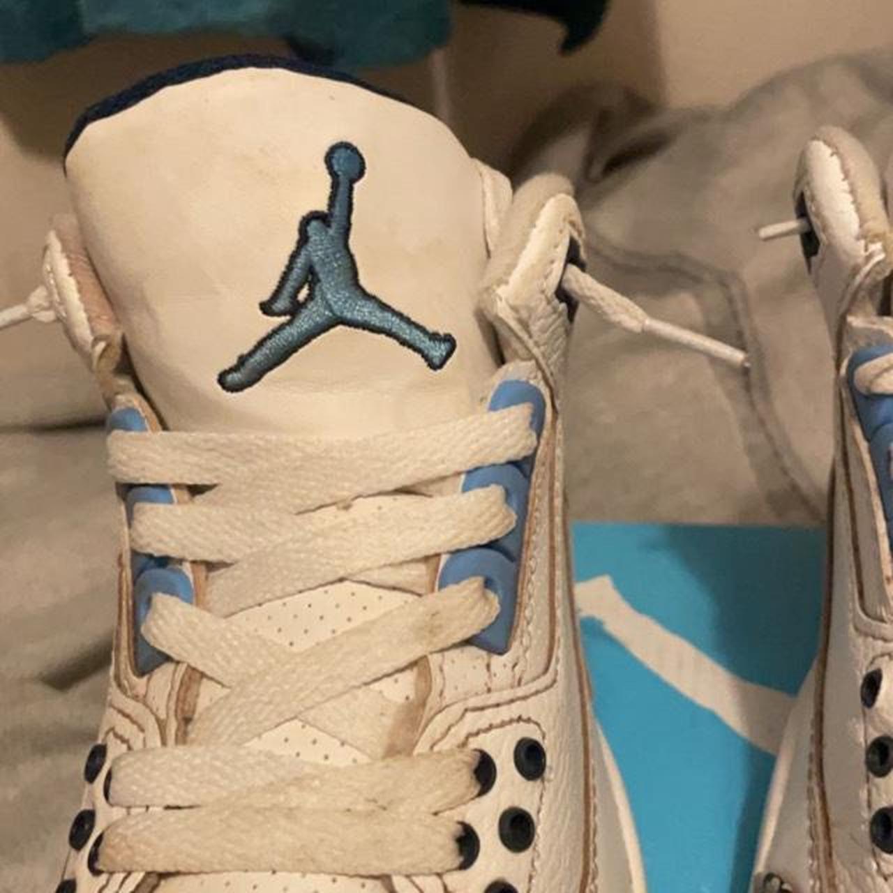 jordan 3 “university blue” worn a few times but... - Depop