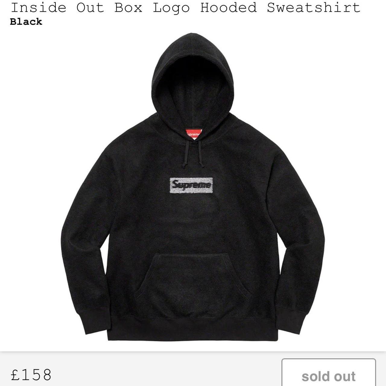 Supreme black reversible inside out bogo box logo... - Depop