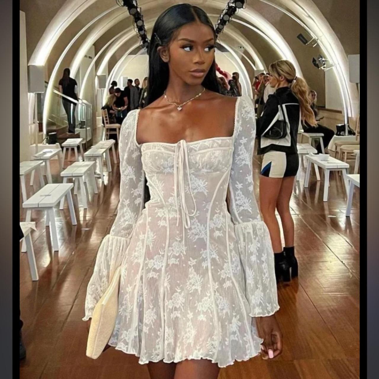 House of CB 'Analissa' Vintage Cream Lace Corset... - Depop