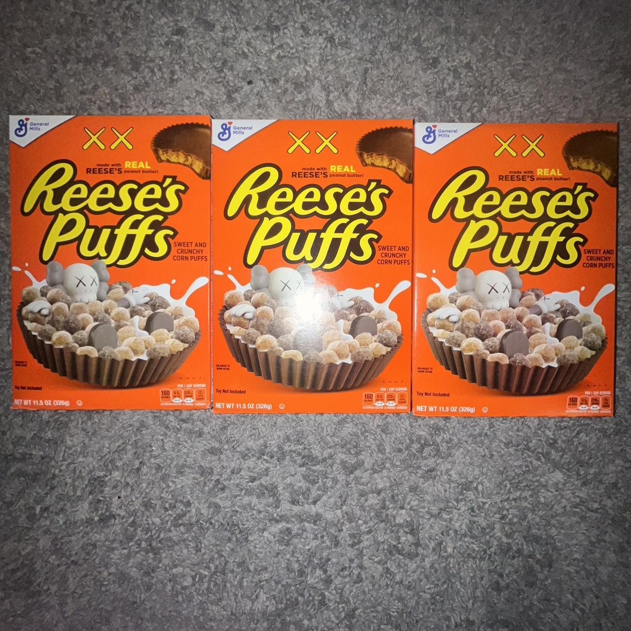 Kaws X Reese’s puffs cereal box, I have three looks... - Depop