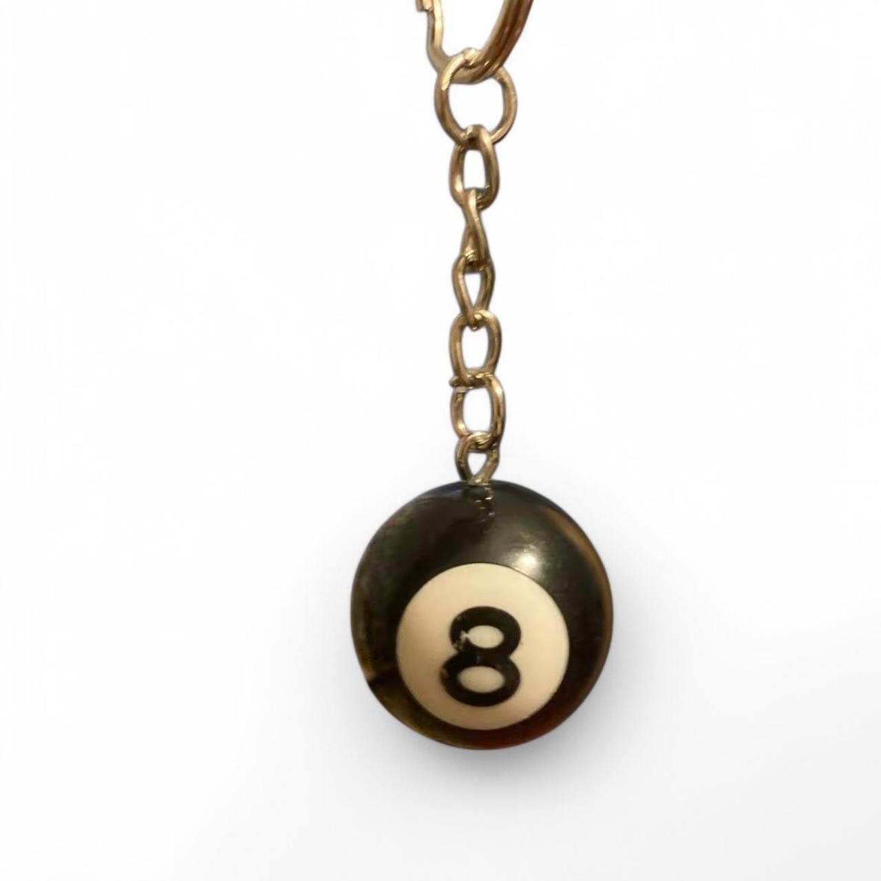 Black and white 8 Ball keychain #y2k #keychain #8ball | Depop