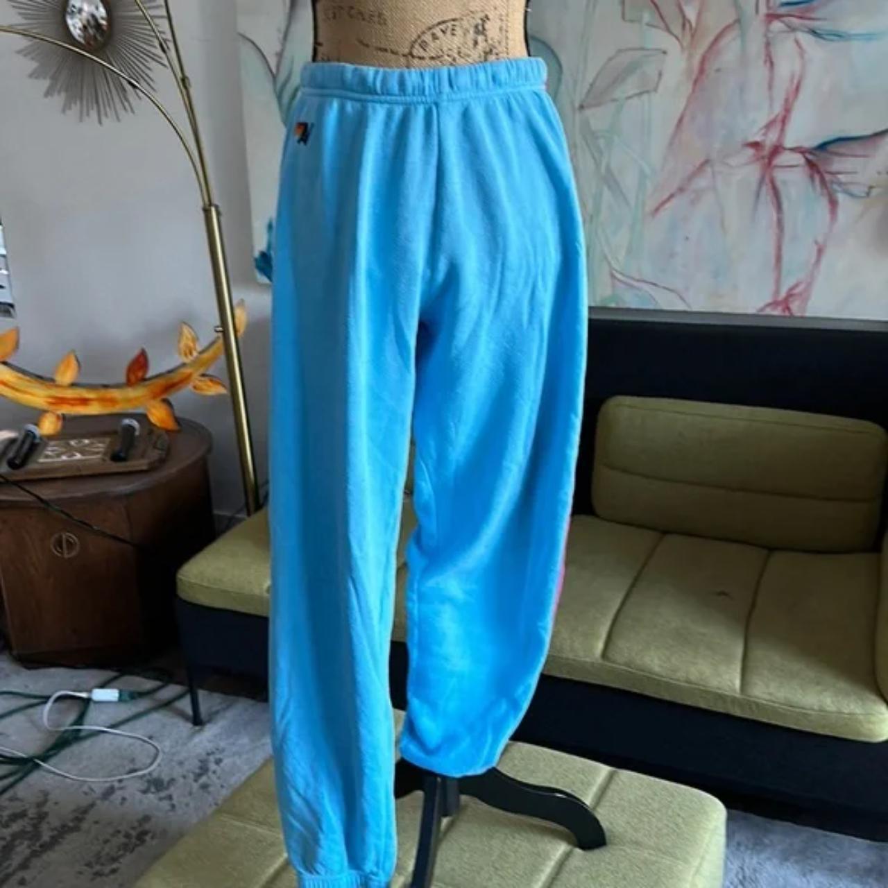Aviator Nation Sky Blue Sweatpants Large Excellent... - Depop