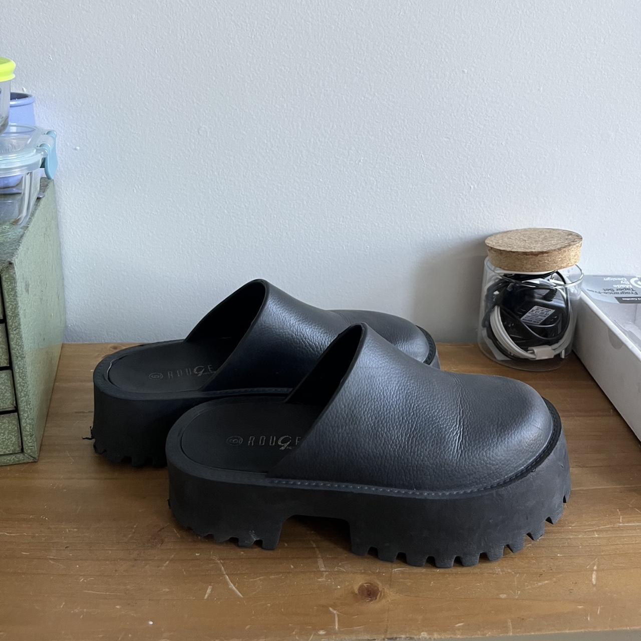 black chunky platform clogs. tagged sorel for a... | Depop