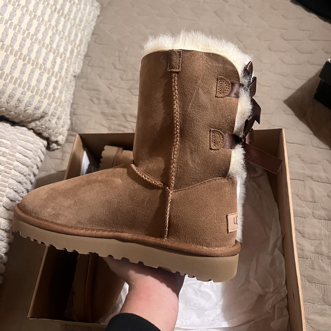 Beautifulll and brand new Bailey Bow Ugg Boots... - Depop