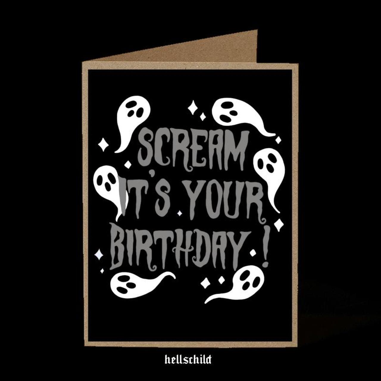 “Scream it’s you birthday” Happy Birthday card... - Depop