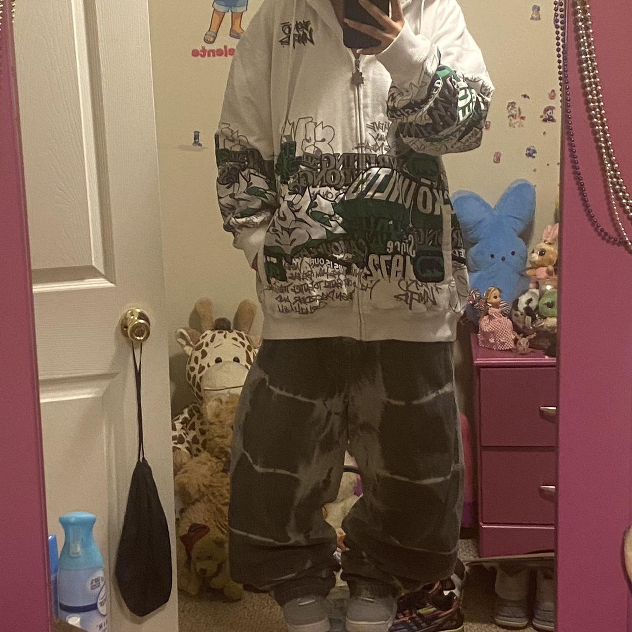 Vintage rare Ecko Unltd graffiti hoodie. This hoodie... - Depop