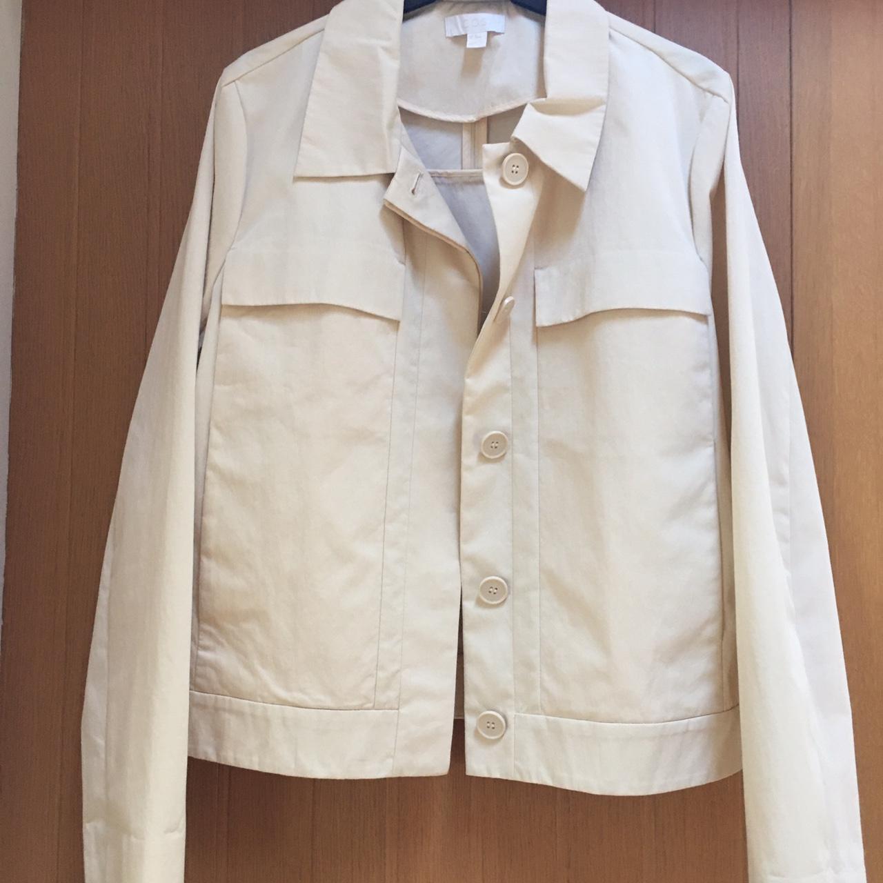 COS Ladies cream long sleeve jacket. Size: 40 (size... - Depop