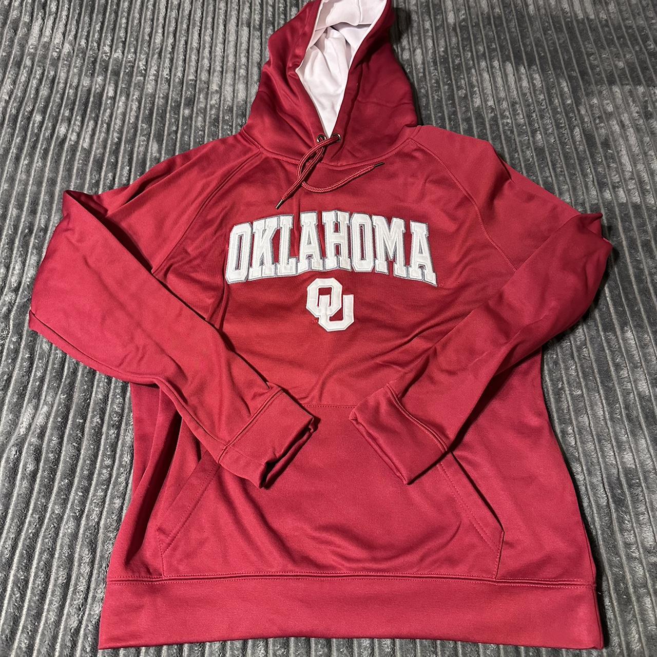 Colosseum Oklahoma Sooners OU Hoodie Sweater Logo... - Depop