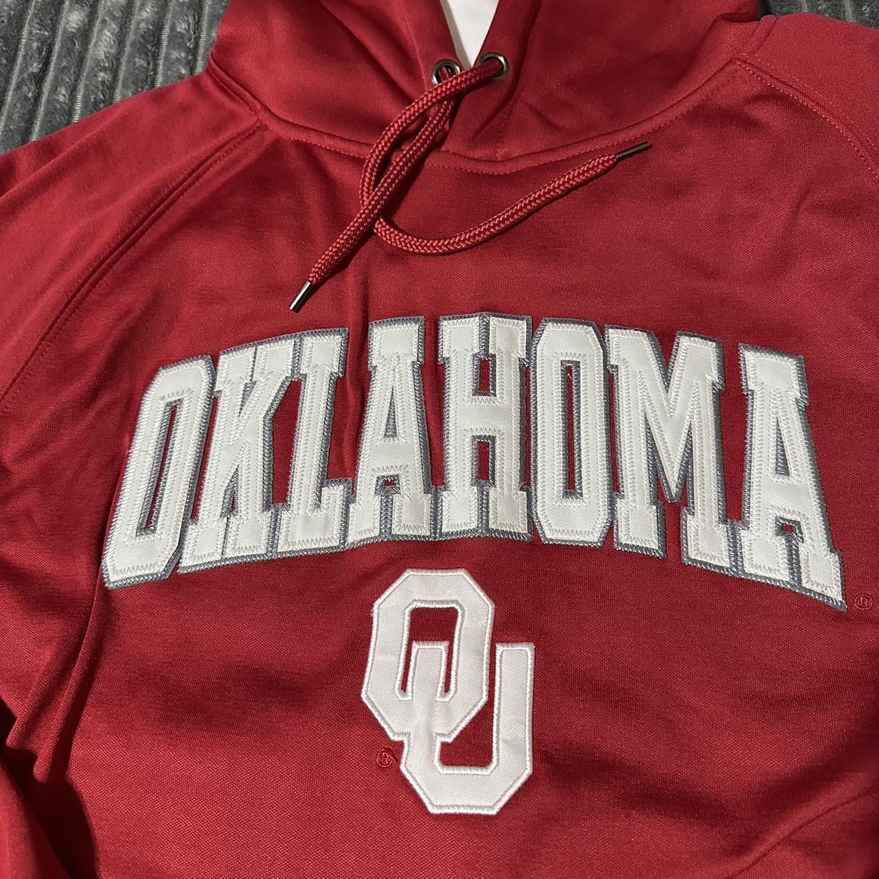 Colosseum Oklahoma Sooners OU Hoodie Sweater Logo... - Depop
