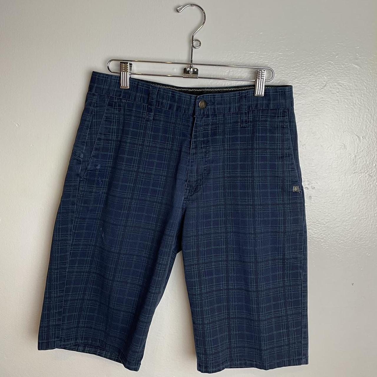 Volcom Men's Blue and Navy Shorts | Depop