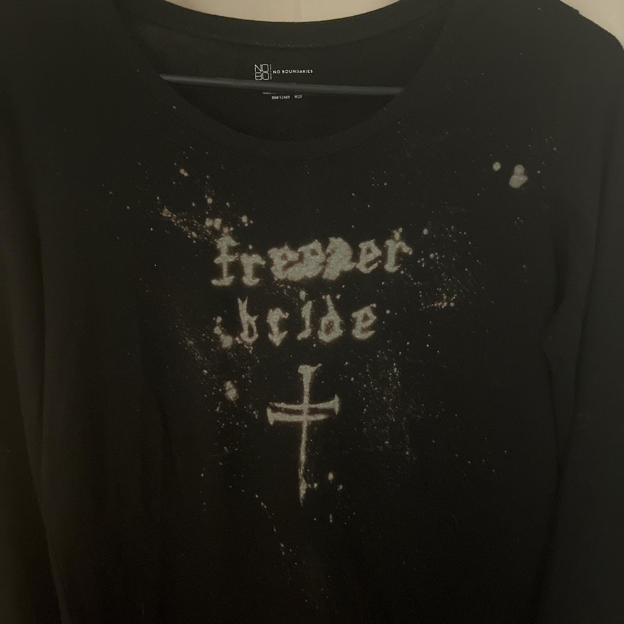 Freezer bride Ethel Cain inspired black long sleeve... | Depop