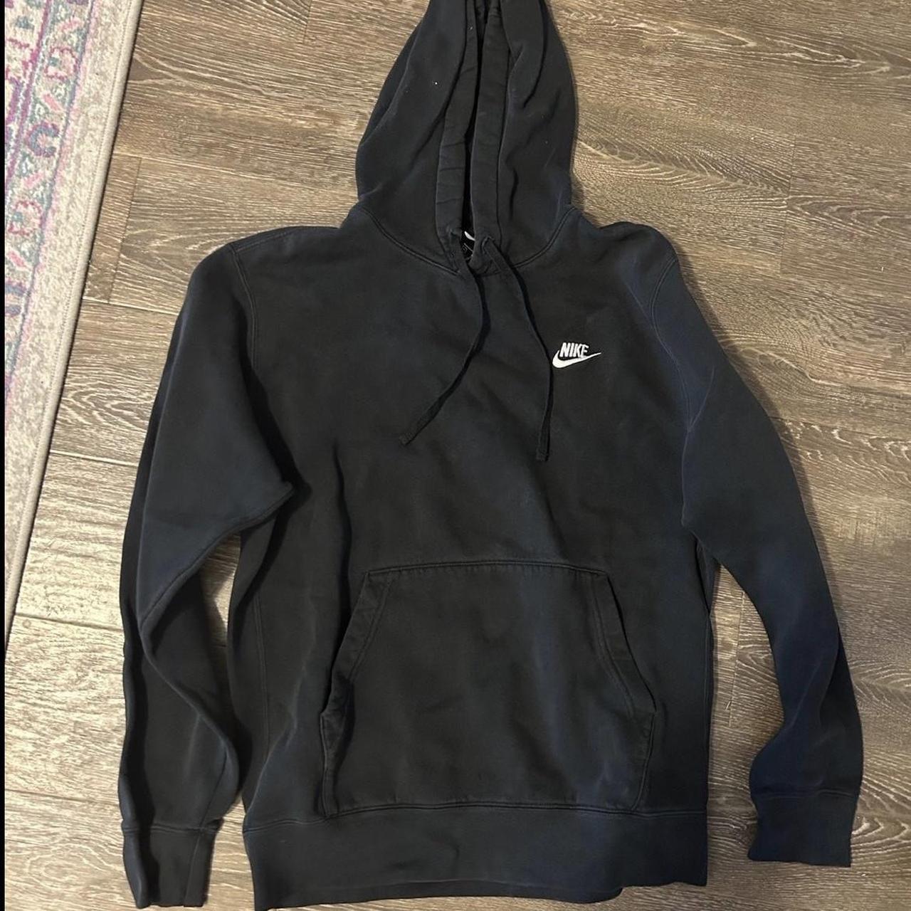 Medium black Nike hoodie - Depop