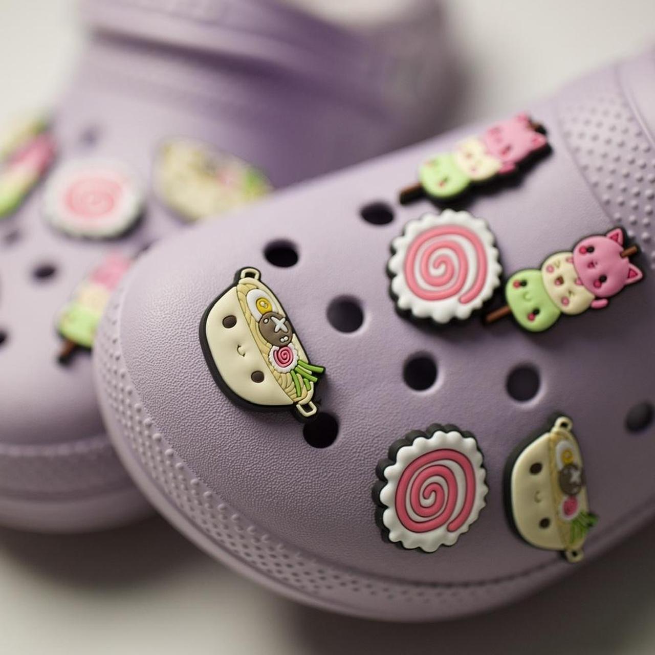 Set of 16 kawaii ramen and dango themed croc charm... | Depop