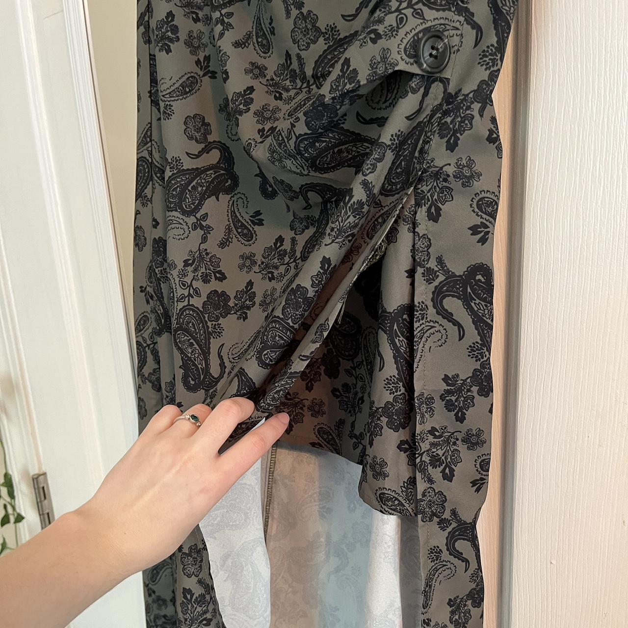 cider maxi skirt • dark green maxi skirt with black... - Depop