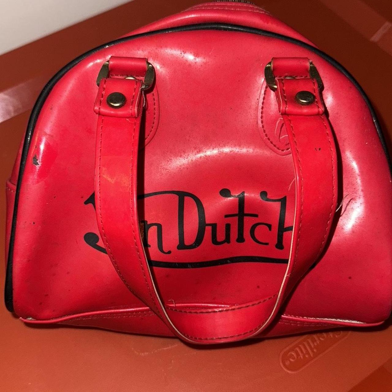 Vintage Red Von Dutch bag with black small details | Depop