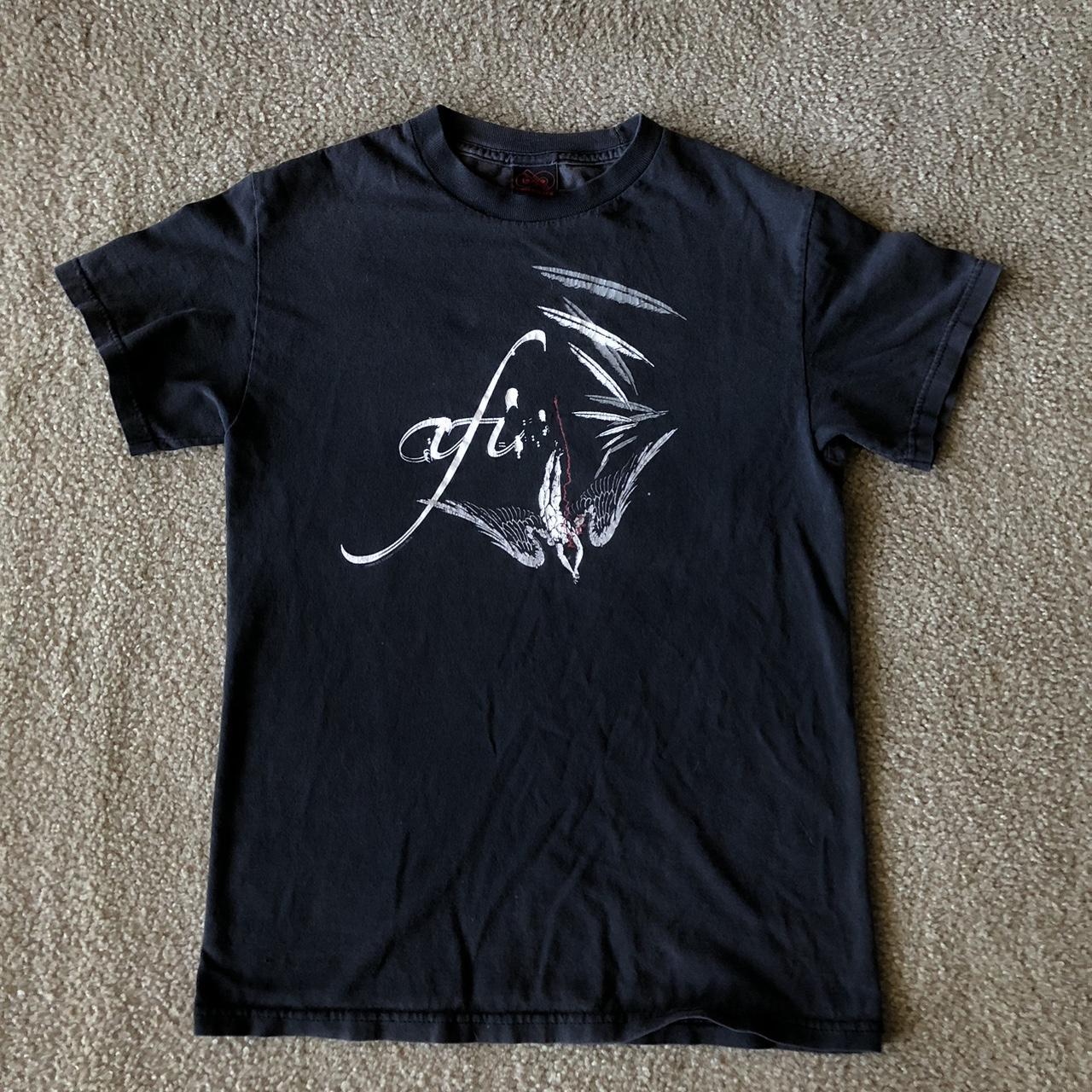 Vintage afi Band Tee Faded black Tag reads small... - Depop