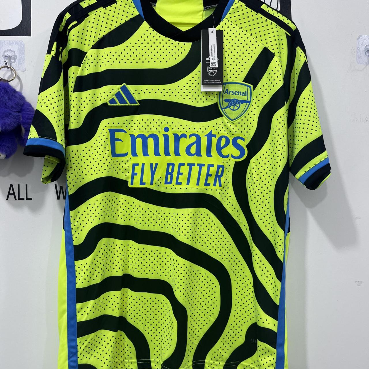 Arsenal away round neck green football jersey The... - Depop