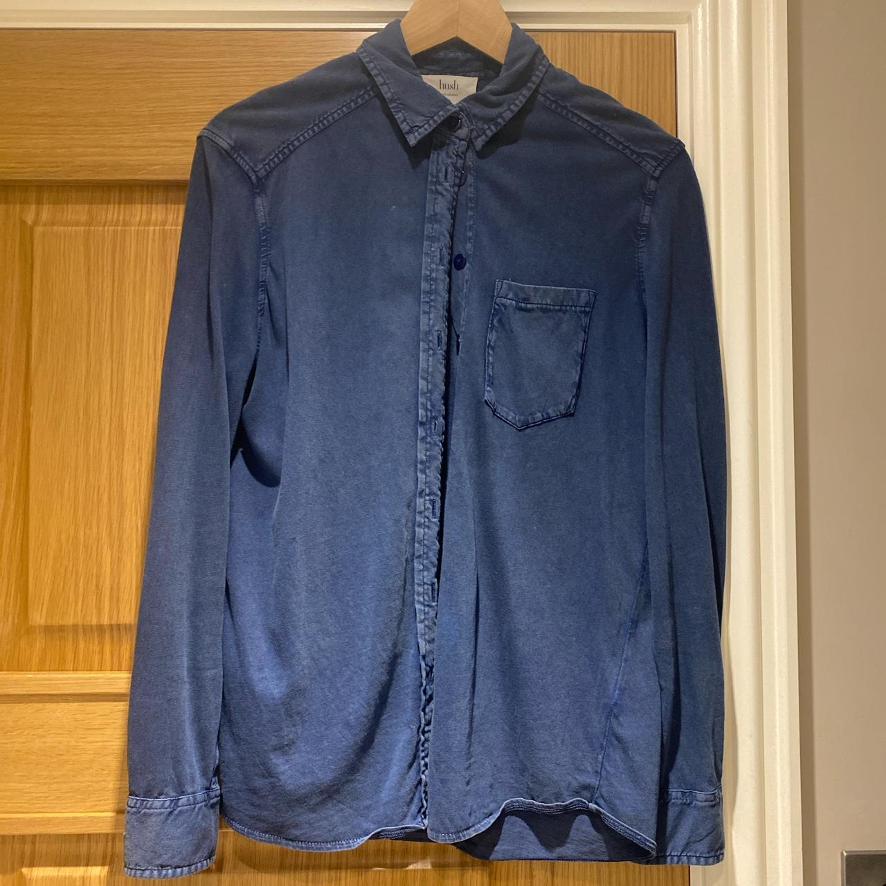 Hush blue casual blouse - xs Barely worn #Hush... - Depop