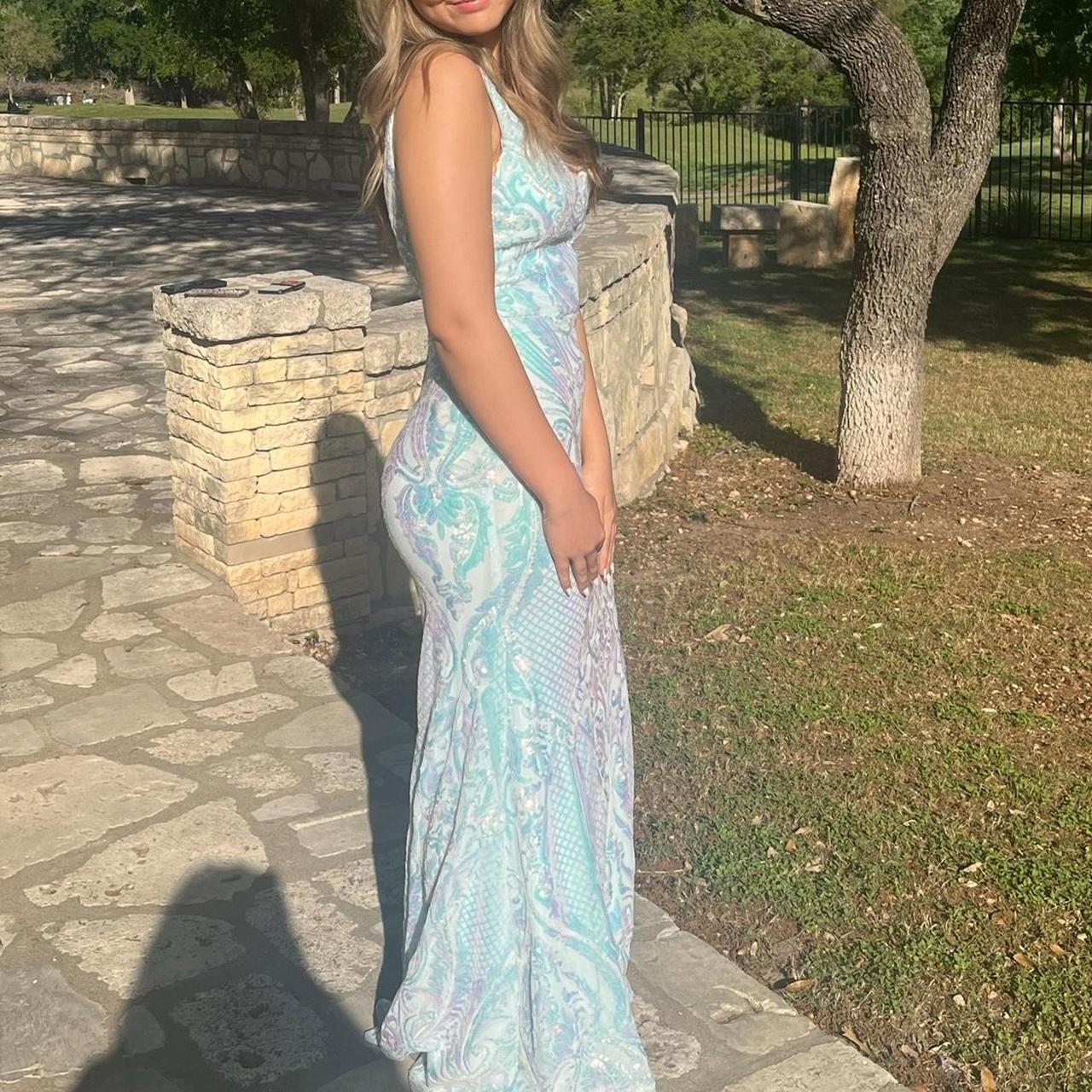 Size 5 Sparkly iridescent prom dress Gorgeous in... - Depop