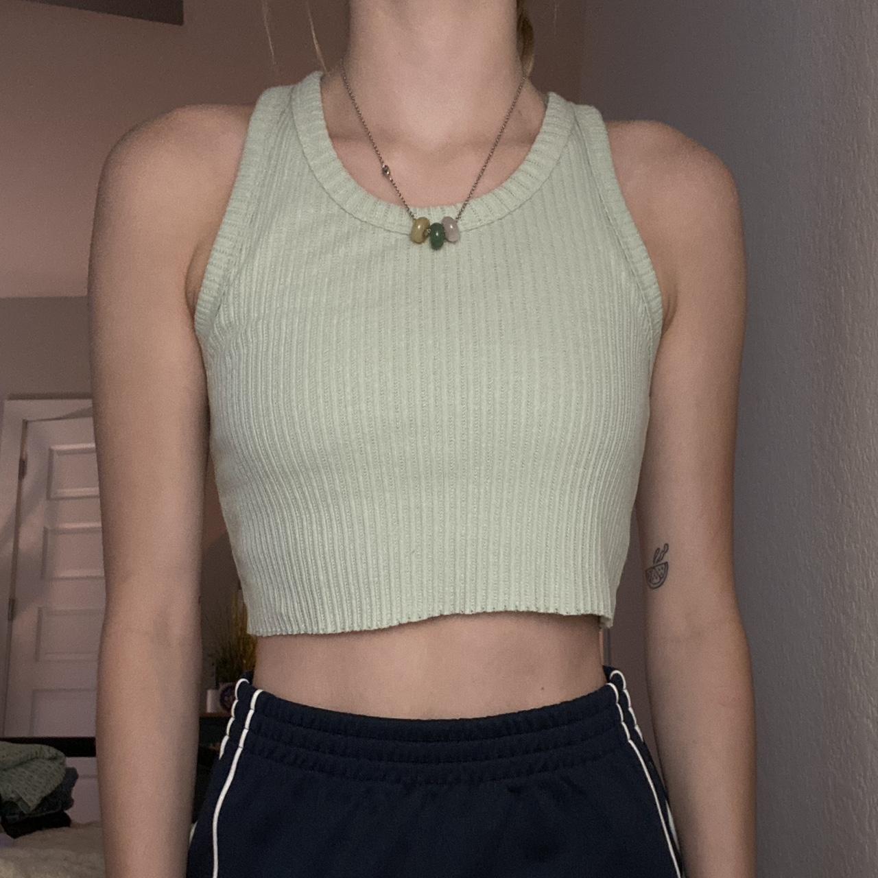 Wild fable mint green ribbed tank. Not the... - Depop