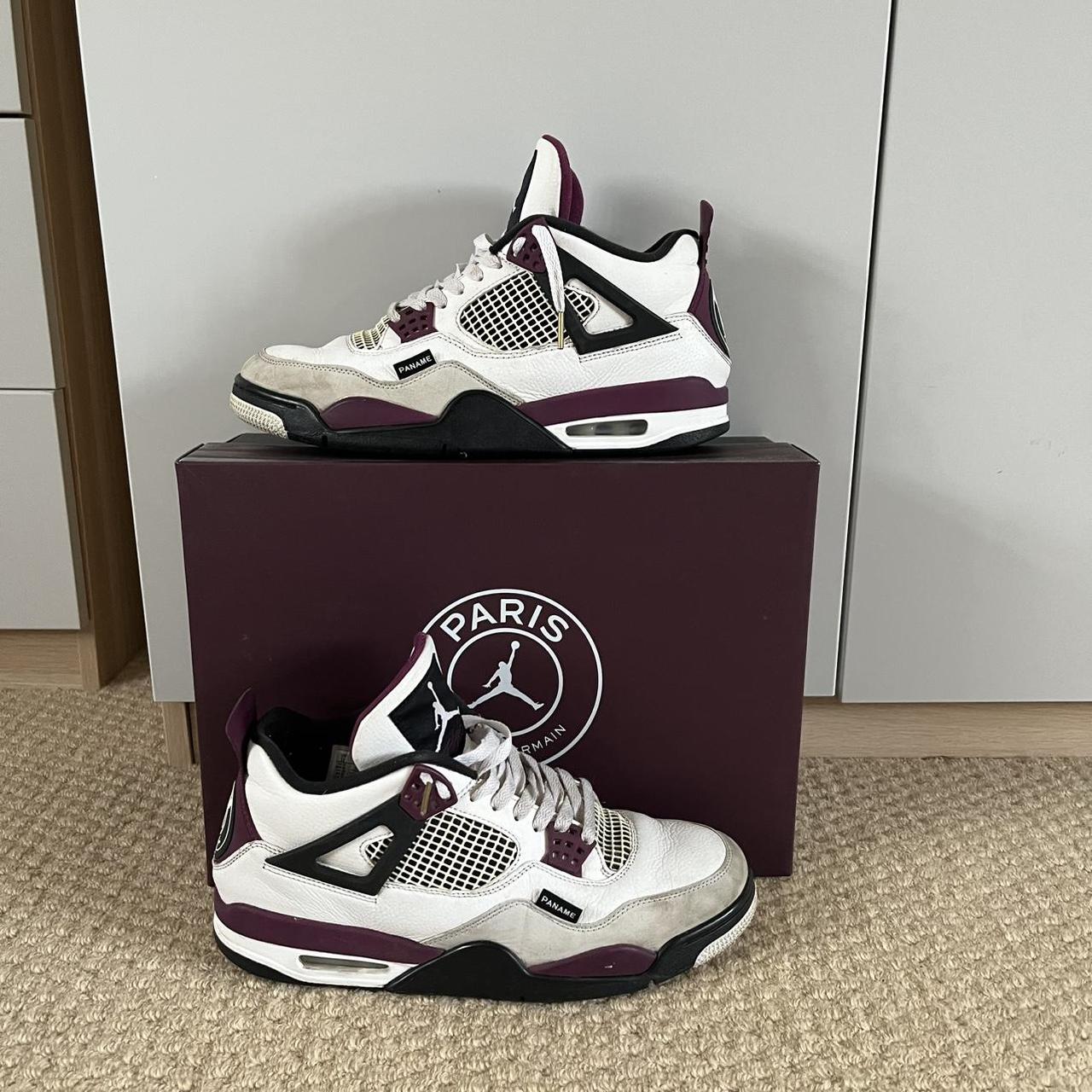 Jordan 4 PSG uk mens size 10 Had a lot of wear out... | Depop