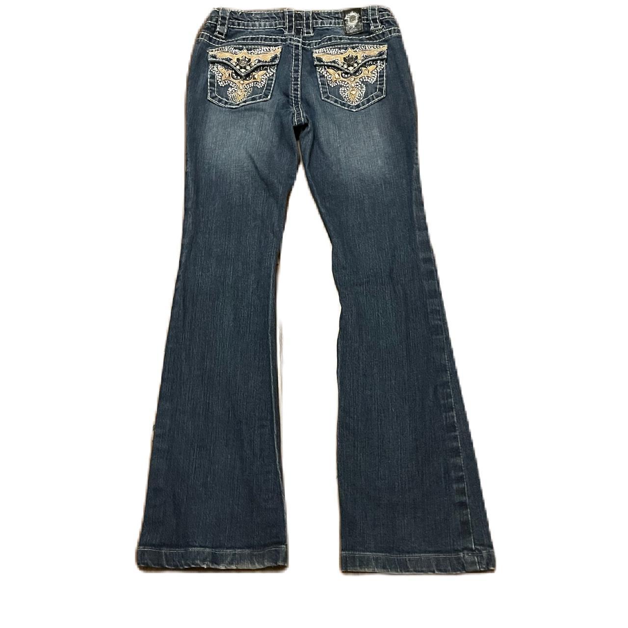 Y2K Miss Me Styled Flared jeans 26x30 Size 5 Leg... - Depop