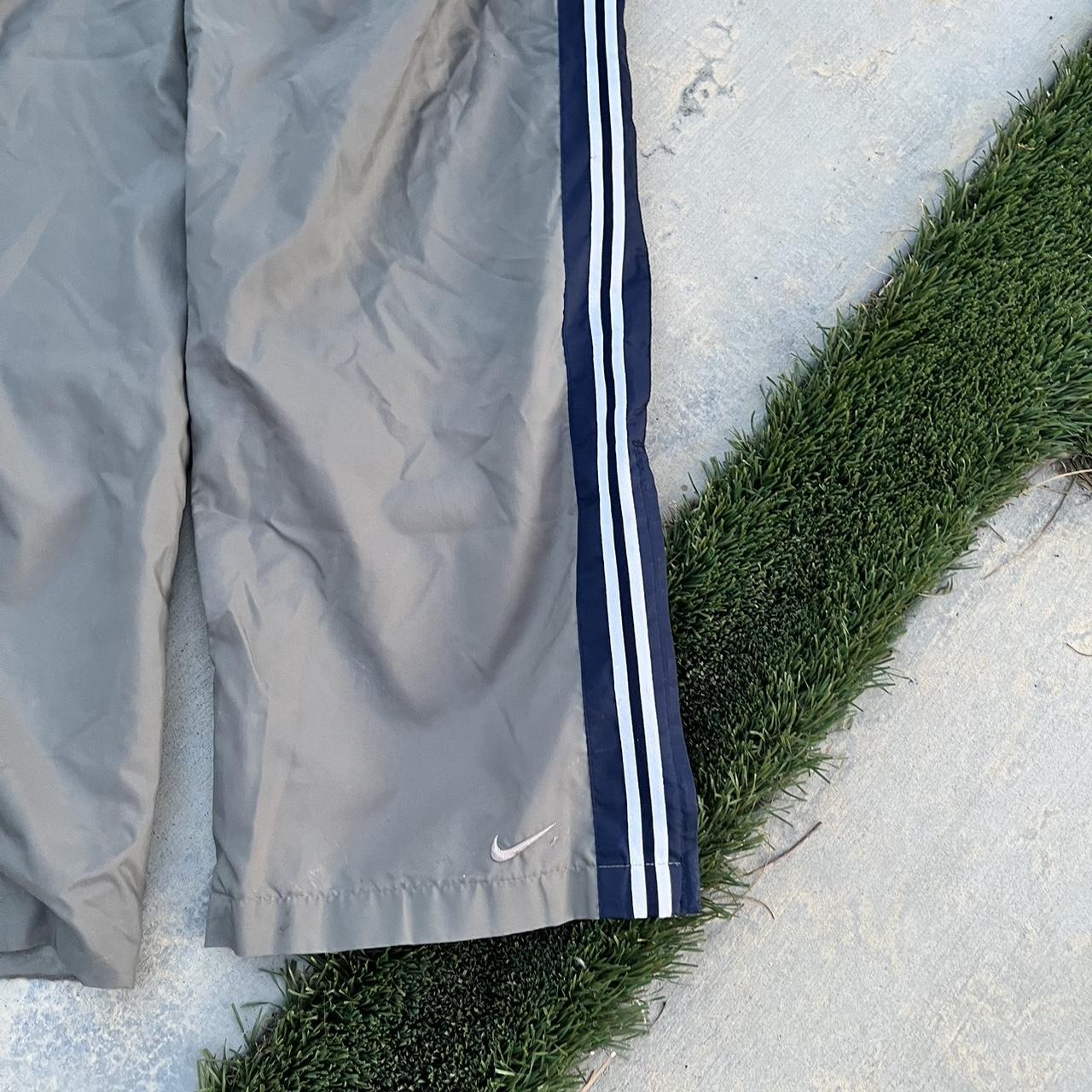 Nike grey sweatpants, super sick wide leg pants... - Depop
