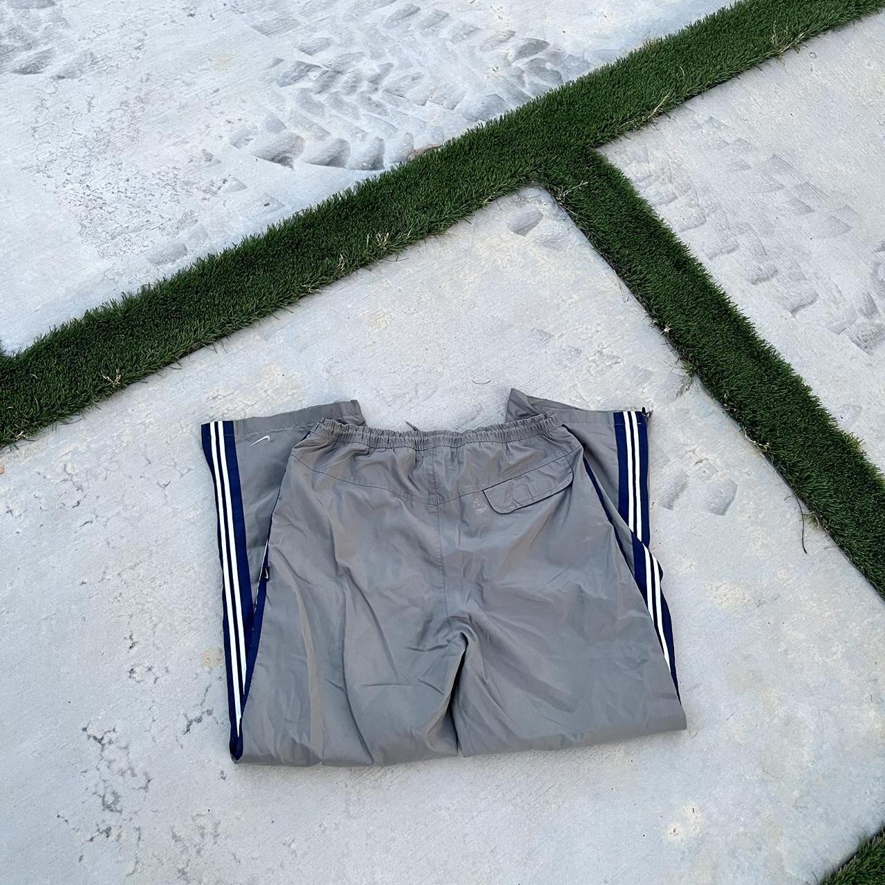 Nike grey sweatpants, super sick wide leg pants... - Depop