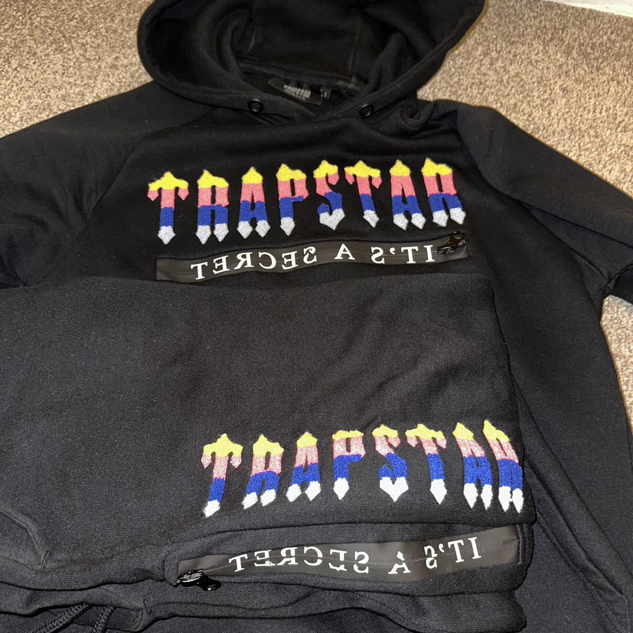 TRAPSTAR CHENILLE DECODED TRACKSUIT - BLACK CANDY... - Depop