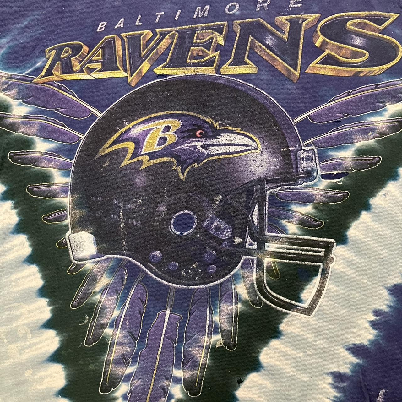 Y2K Baltimore ravens distress tye dye - Depop