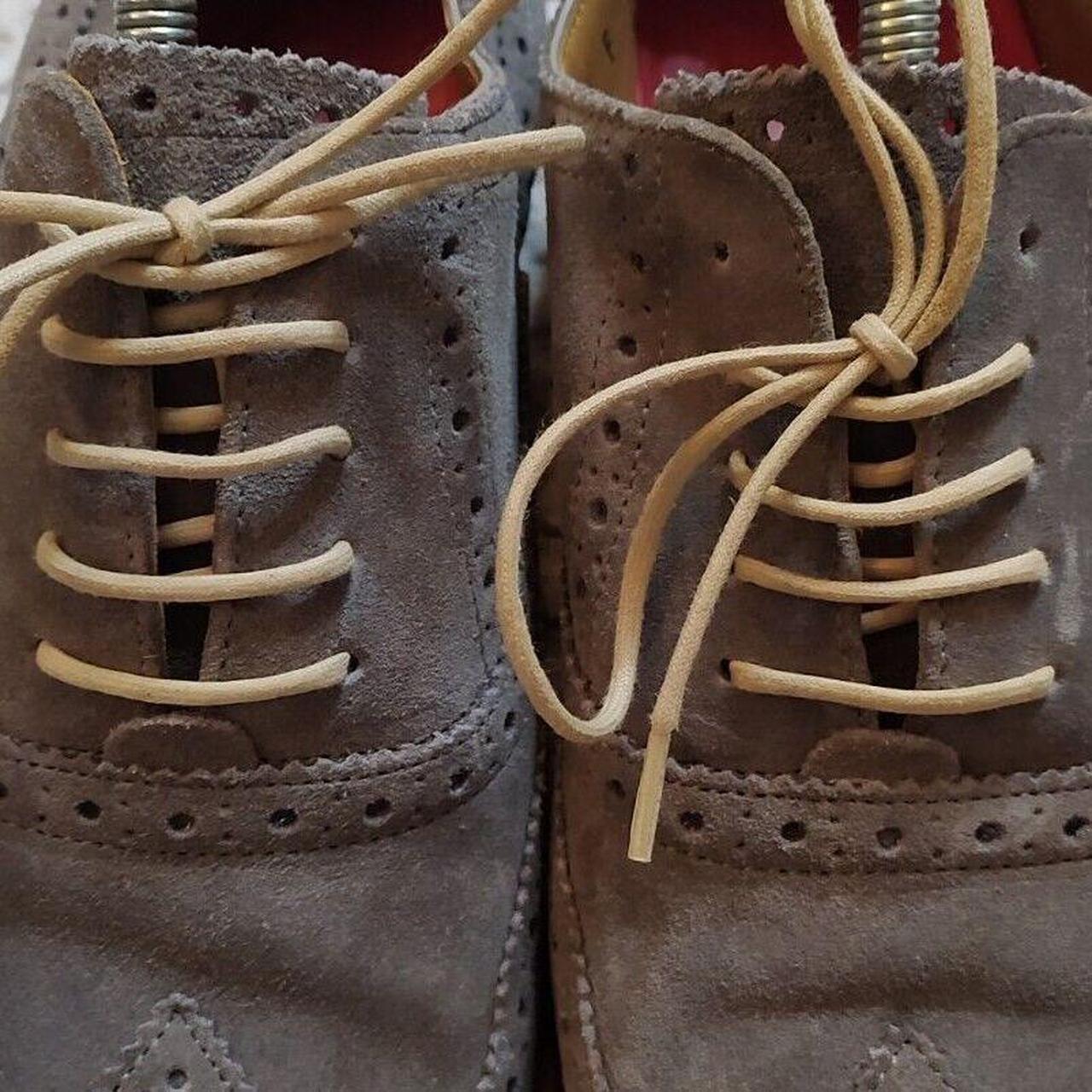 Mens Grenson Suede Leather Brogue Shoes Grey UK 7 F... - Depop