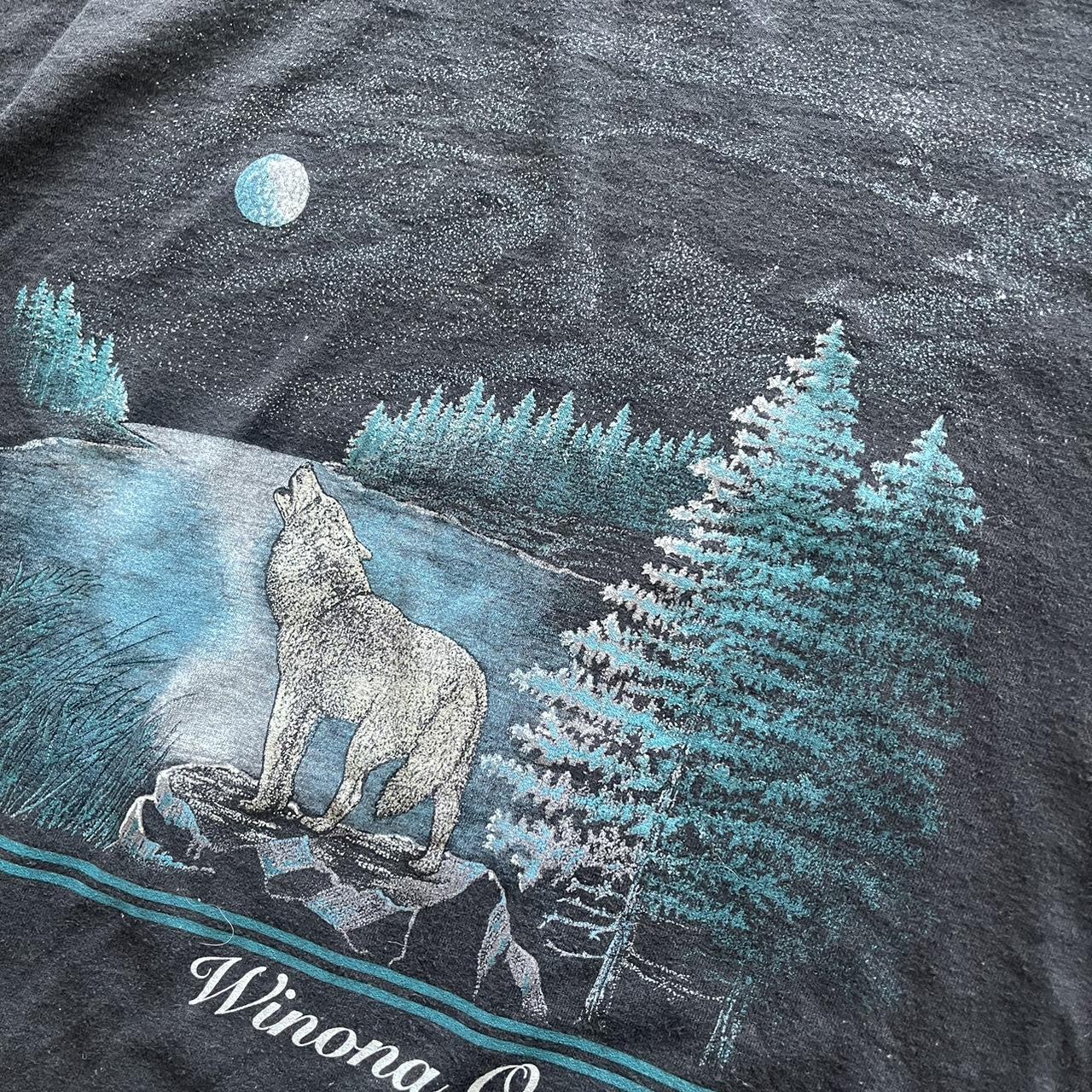 Vintage 90s Wolf Wilderness Tshirt. Amazing graphic... - Depop