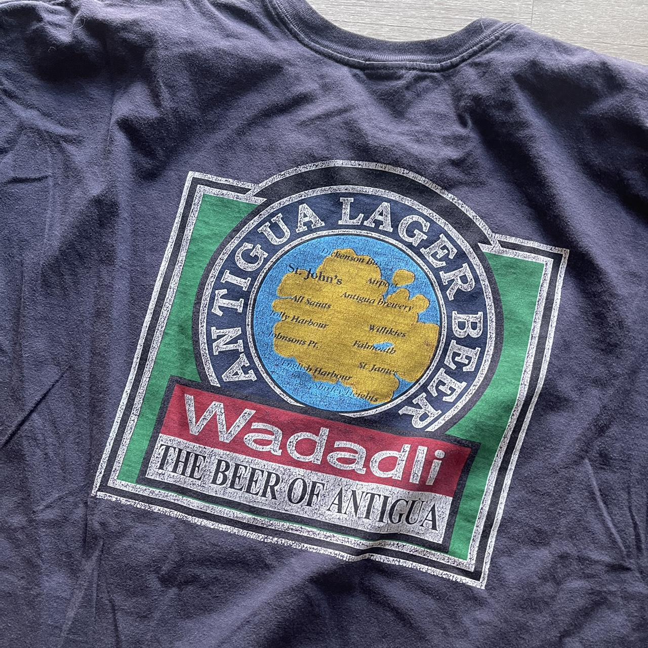 Vintage Antigua Lager beer shirt. Great back hit... - Depop