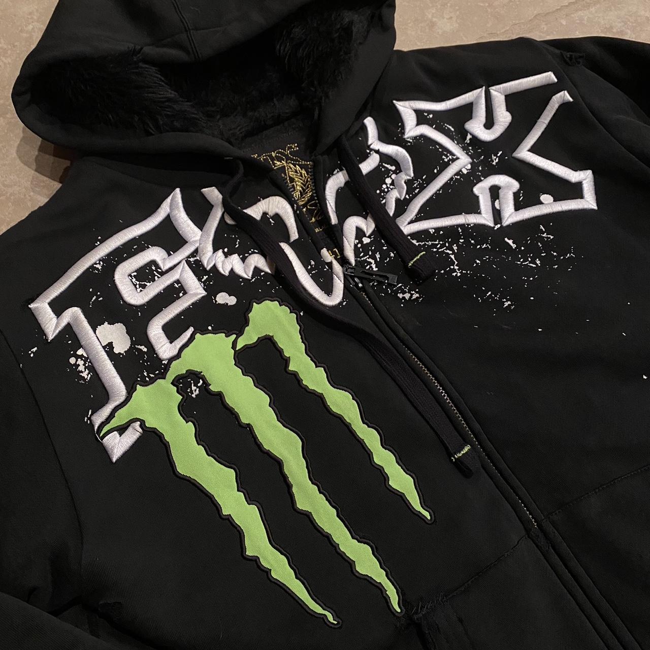 Monster Energy Fox Racing Collab Black Jacket -... - Depop