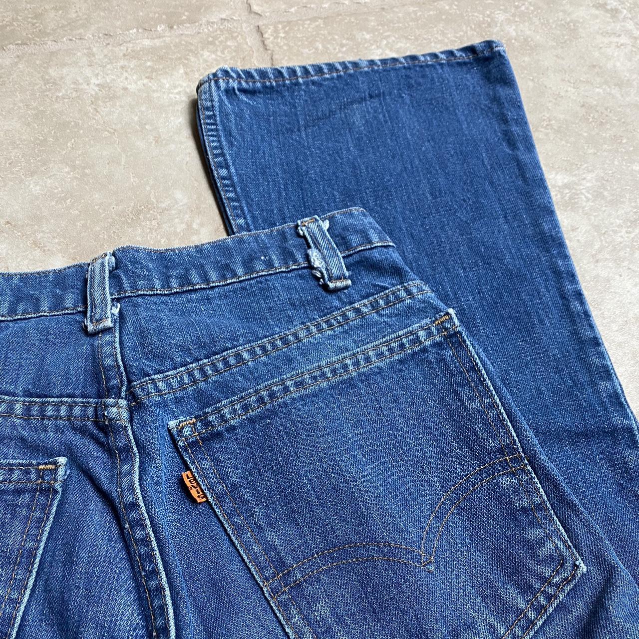 Vintage 80’s Levi’s 646 Bell Flare Orange Tab Jeans... - Depop
