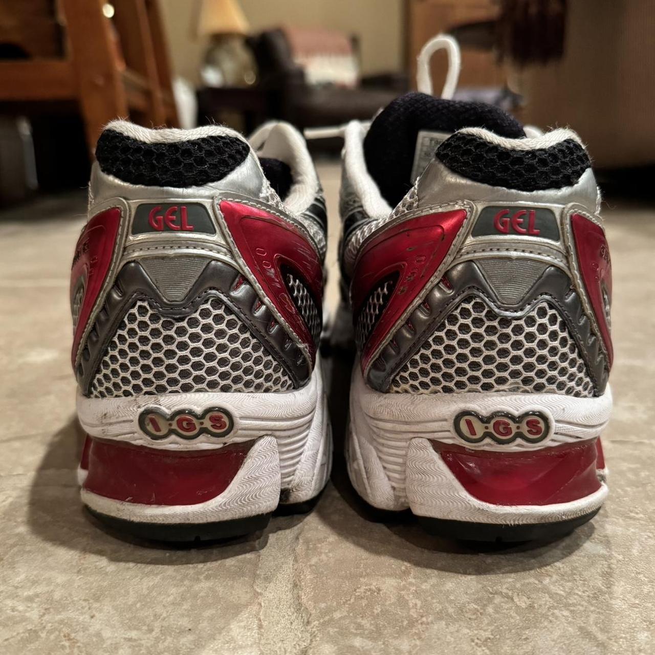 ASICS Gel-Kayano 15 Red Silver - size 13 - spent... - Depop