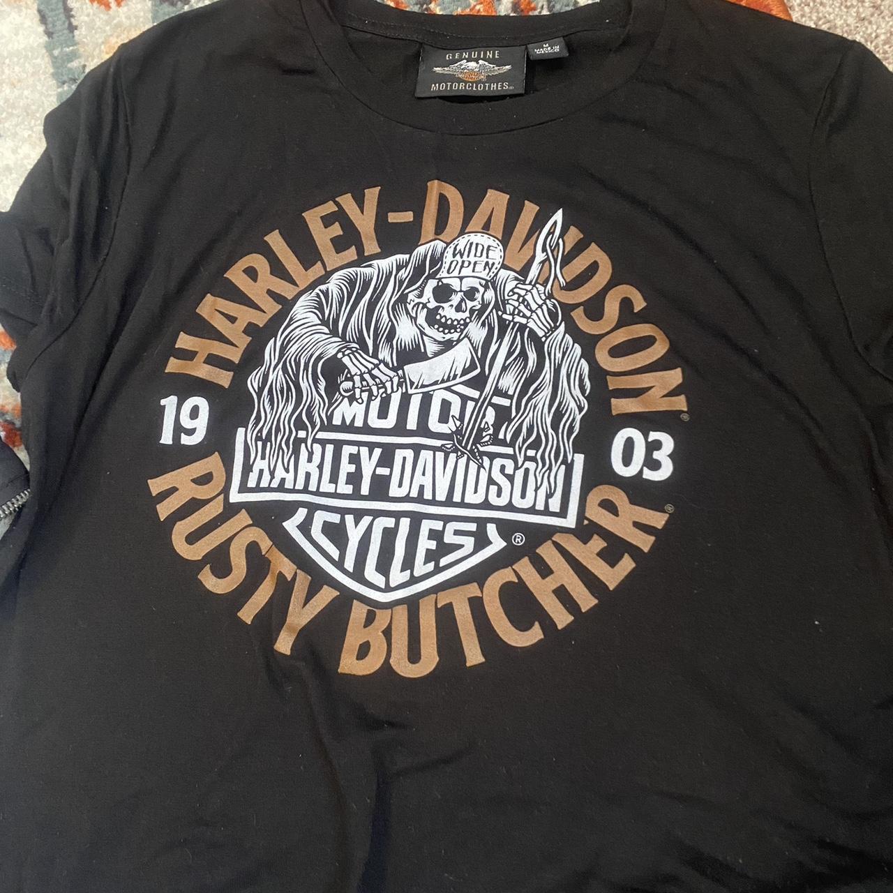 Medium, black, Harley Davidson/ Rusty Butcher tank - Depop