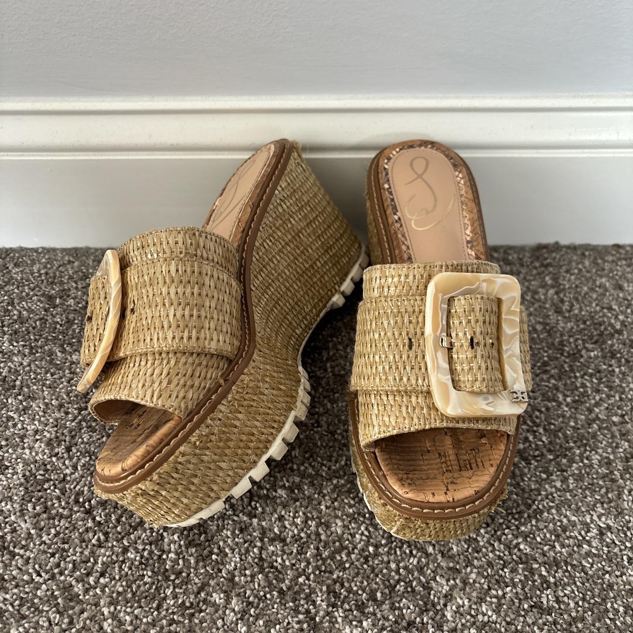 Super cute wicker wedge sandals Nice, sturdy,... | Depop