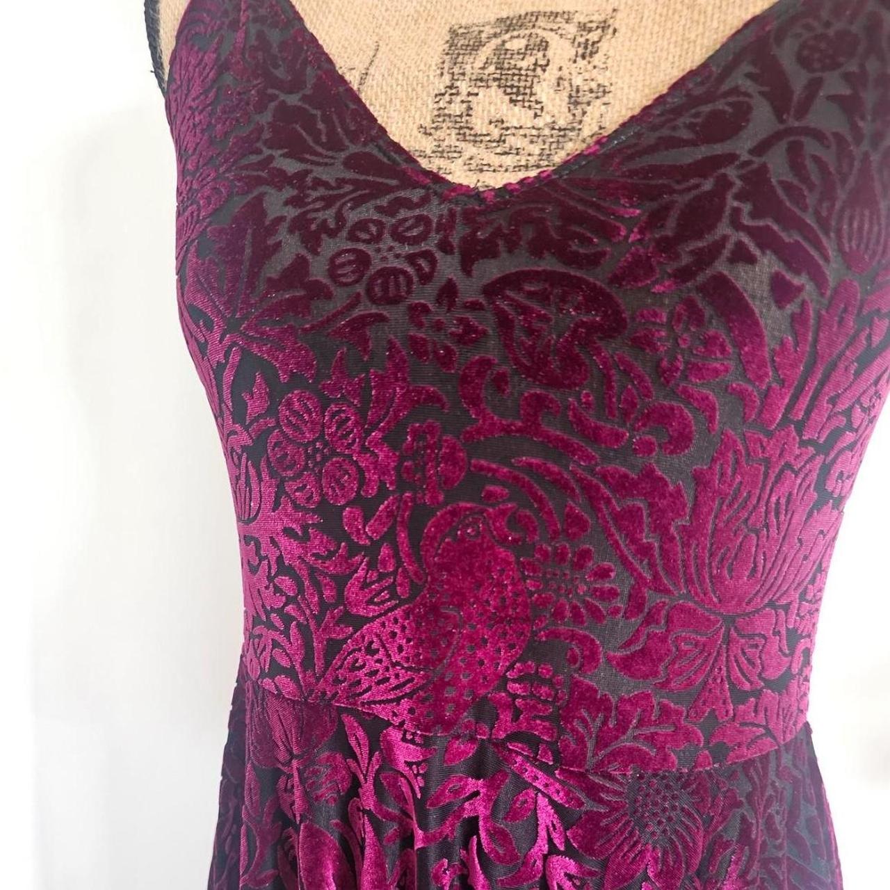 Blackmilk burned velvet ruby Strawberry Thief dress,... | Depop