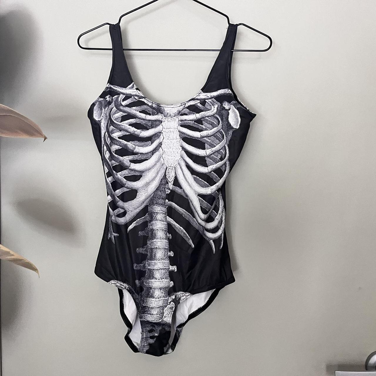 Blackmilk skeleton bodysuit, M Rare!! In fantastic... - Depop