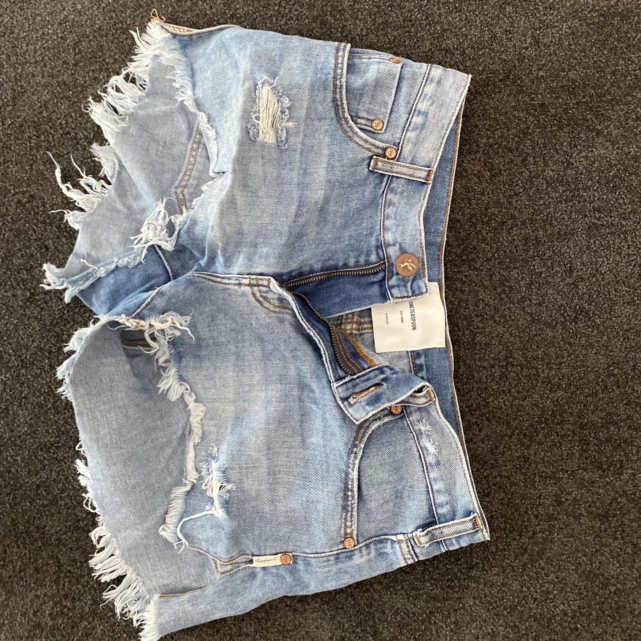 One teaspoon denim shorts Marked as size 28 would... - Depop