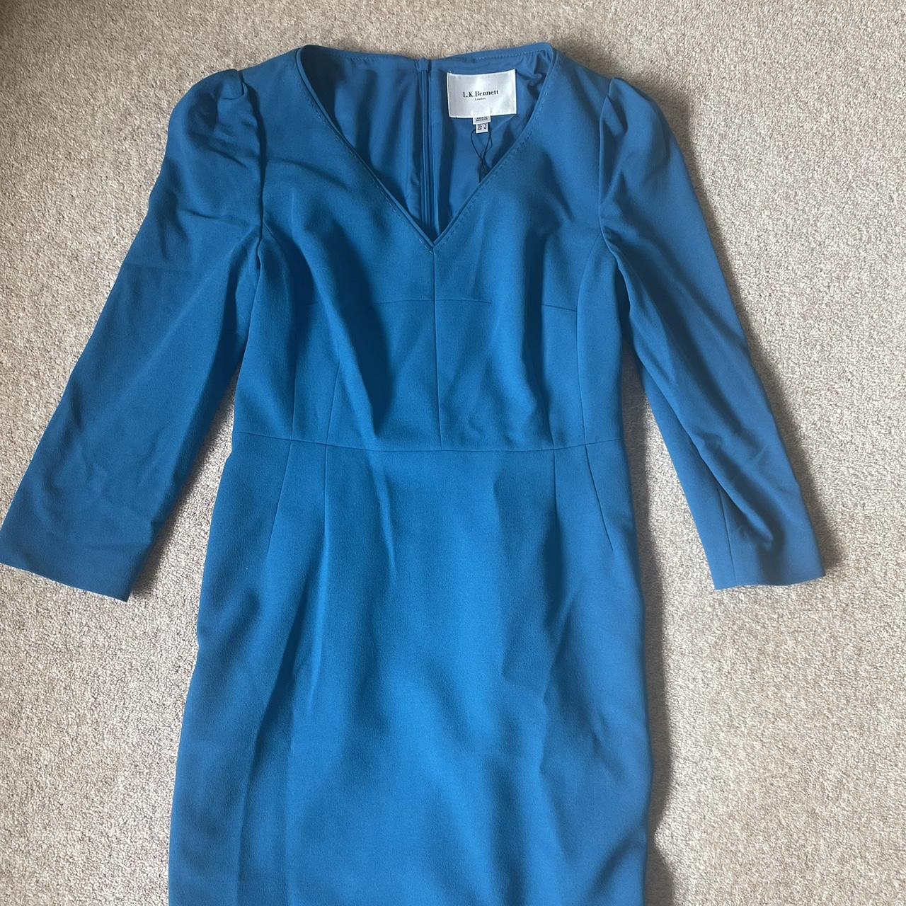 L.K. Bennett blue expensive work and event dress,... - Depop