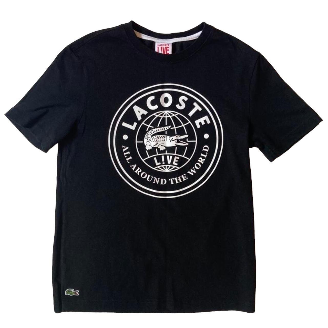 Lacoste live all black t shirt Fantastic quality.... - Depop