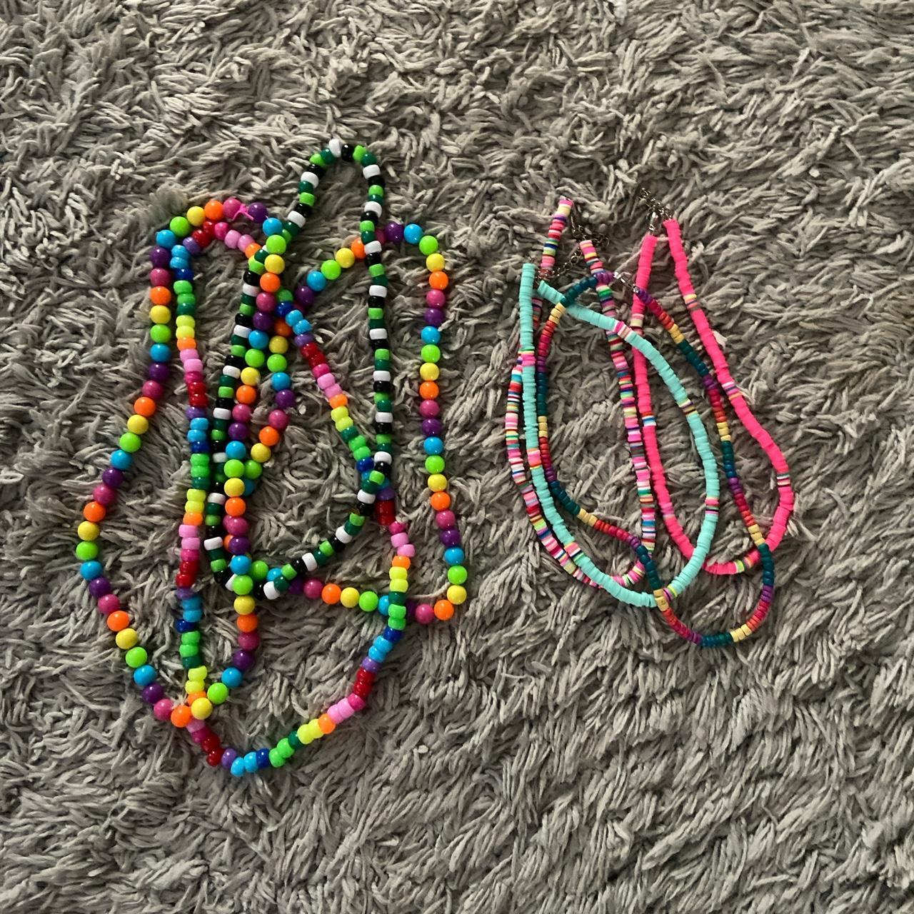 8 Pack Kandi Necklaces #scene #scenecore #myspace... - Depop