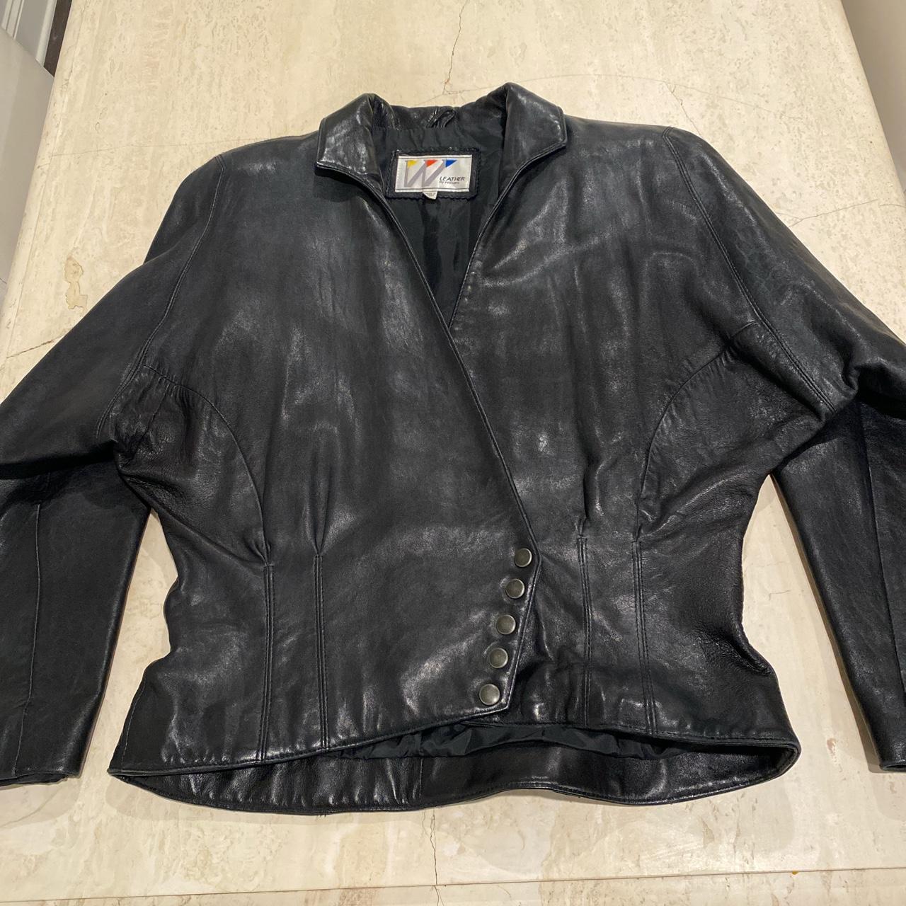 Wilson’s leather cinched waist leather jacket - Depop