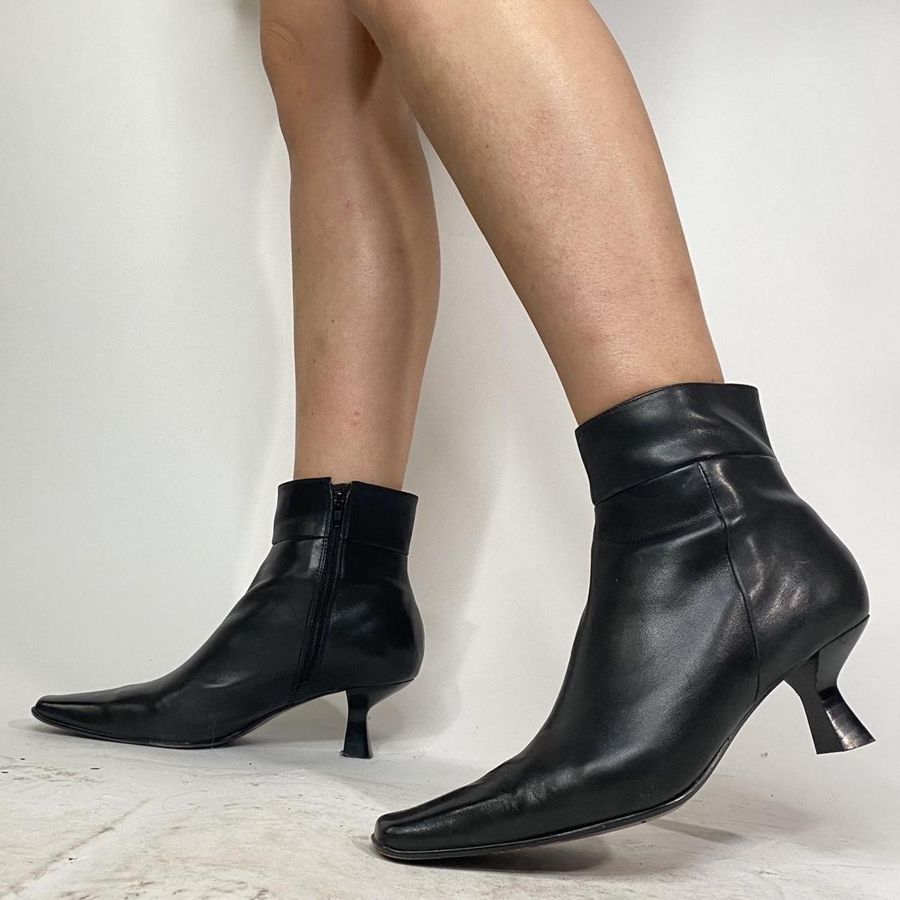 Y2k vintage kitten heel boots Sleek chic bitch type... - Depop