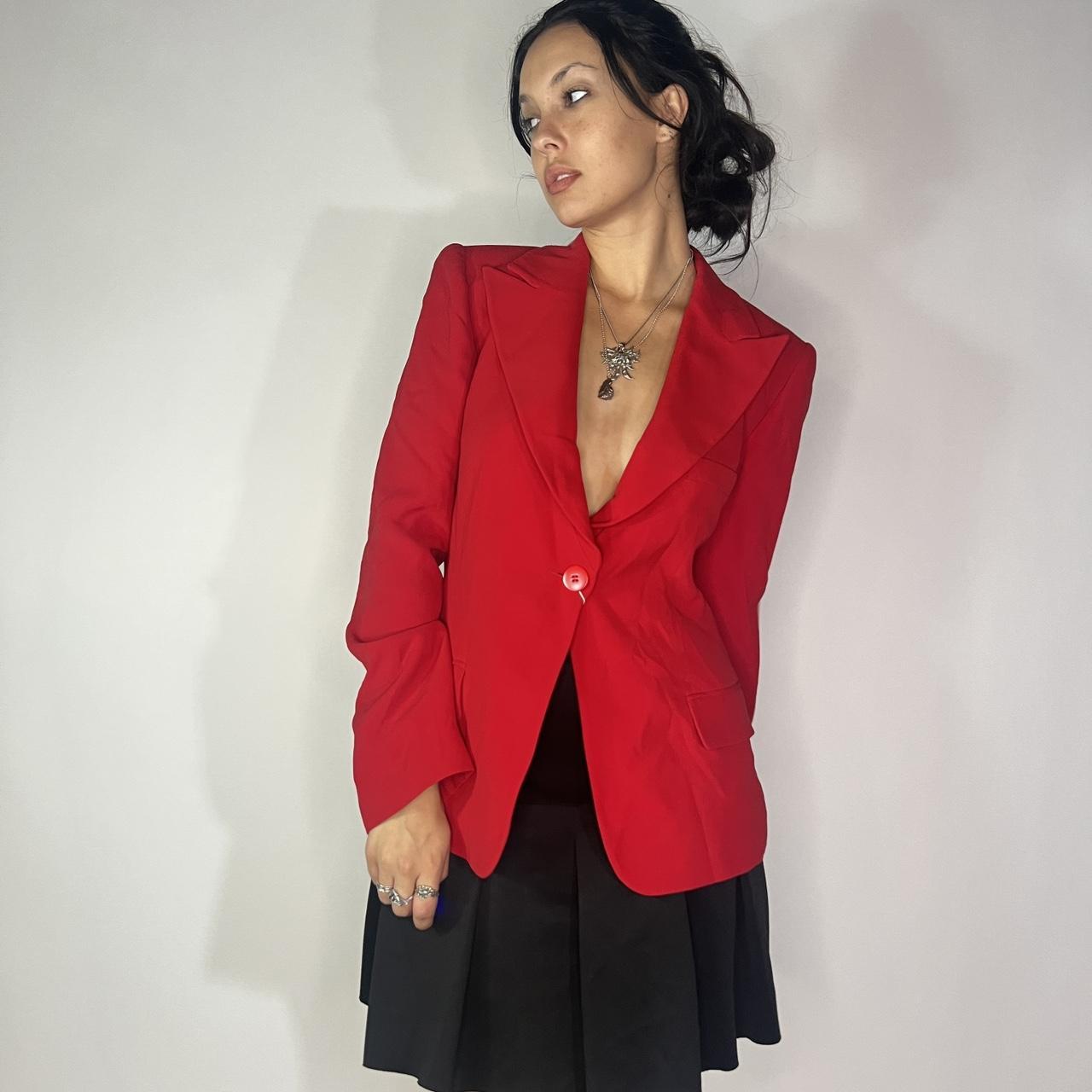 Vintage sleek Red Armani Blazer Originally over... - Depop