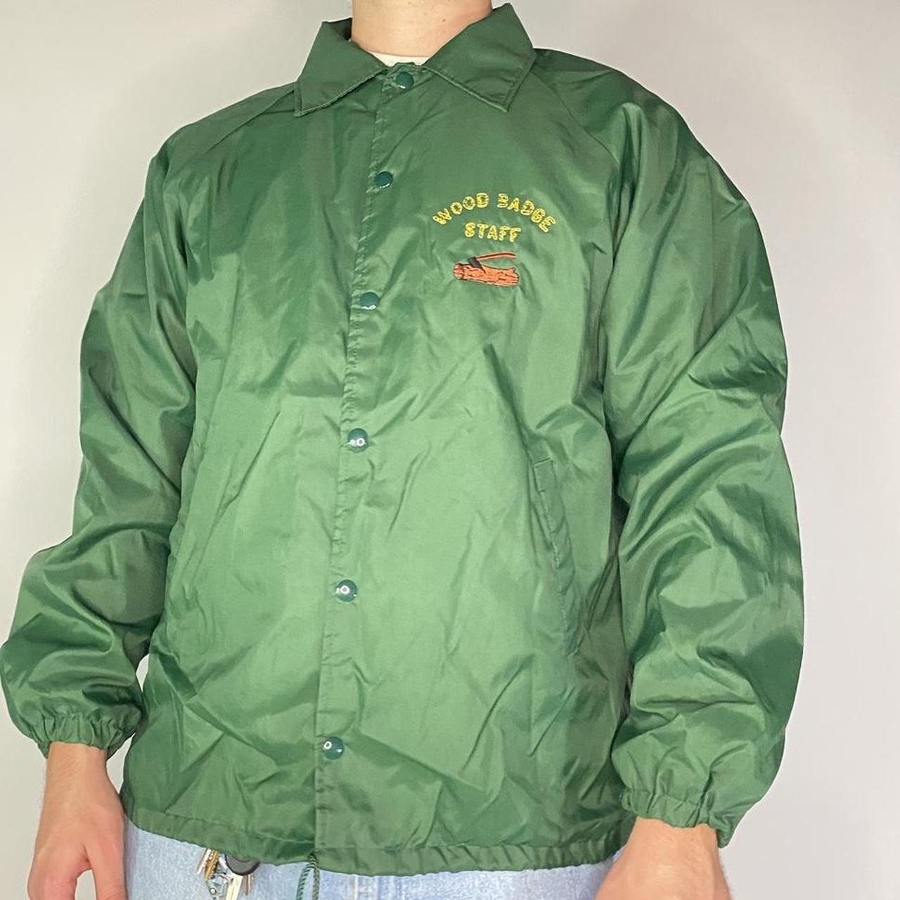90s vintage green coaches jacket Embroidered, says... - Depop